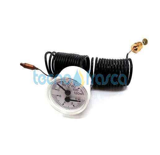 Termoidrometro d40 1/4 scala 0-120 0-6bar bianco cewal 91392104 » Tecno Frasca srl